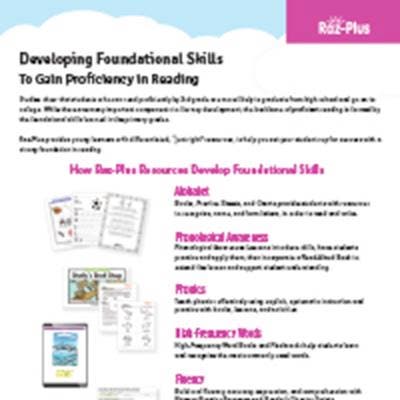 Reading A-Z Foundational Skills One Sheet